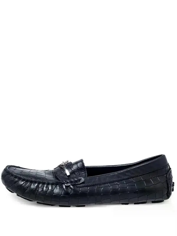 Paciotti Croc-embossed Leather Loafers