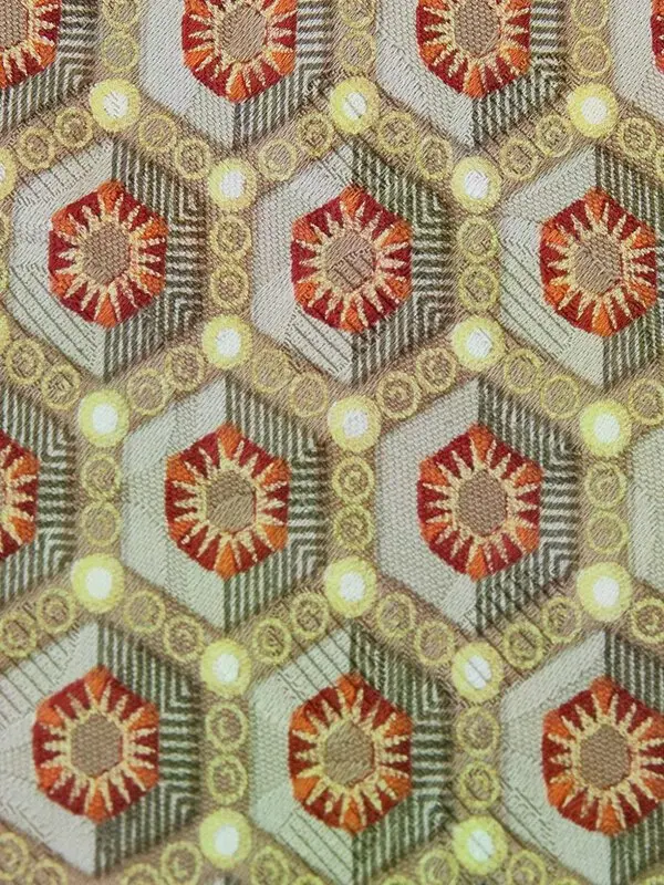Ermenegildo Zegna Hexagon-pattern Silk Neck Tie