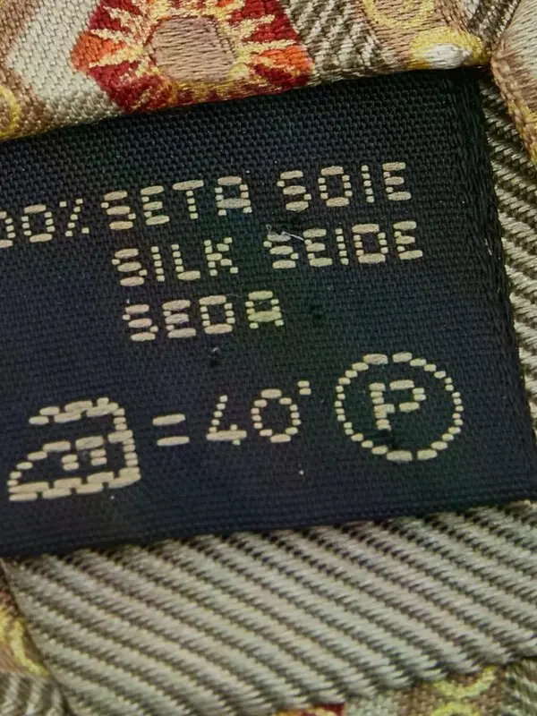 Ermenegildo Zegna Hexagon-pattern Silk Neck Tie