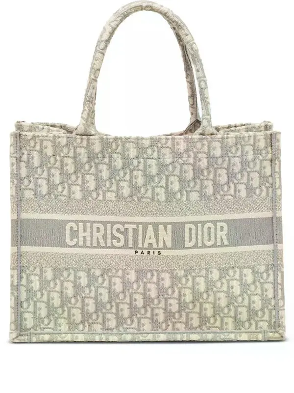 Dior Book Monogram Tote Bag - Grey