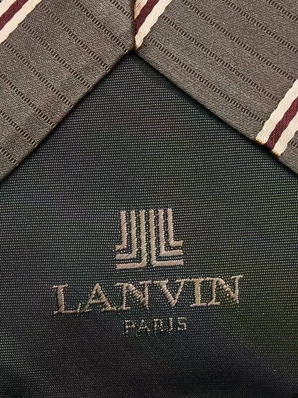 LANVIN 2024 Striped Silk Neck Tie