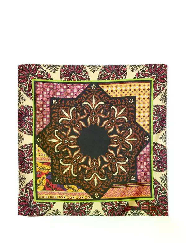 Etro Floral Paisley-print Pocket Square - Multicolour