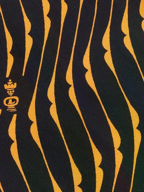 LANVIN Wave-print Silk Tie