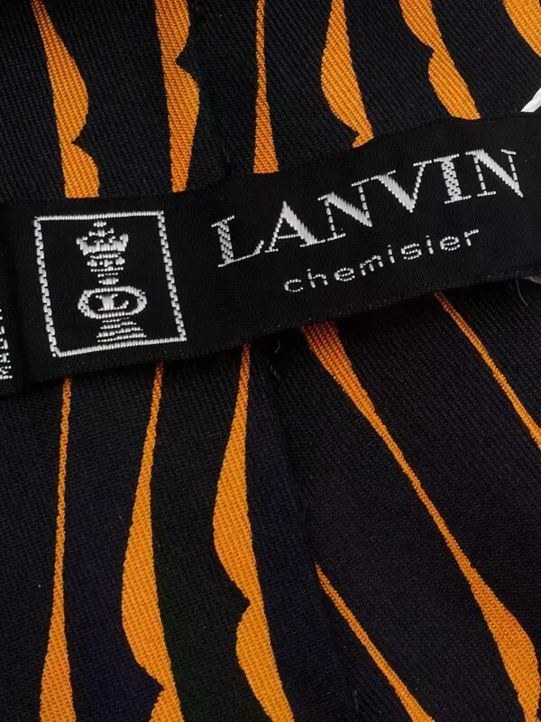 LANVIN Wave-print Silk Tie