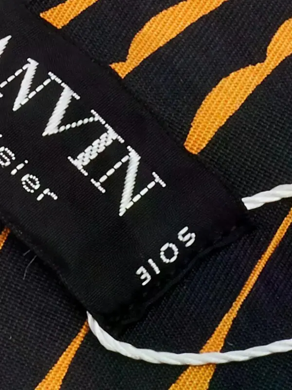 LANVIN Wave-print Silk Tie