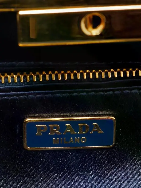 Prada Raso Pleated Satin Clutch