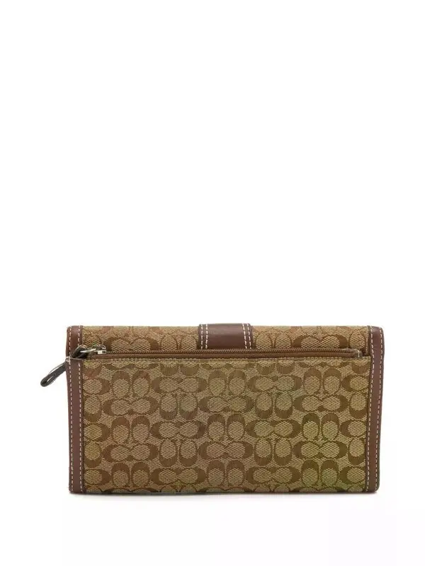 COACH VINTAGE Pre-owned Buckled Canvas Wallet