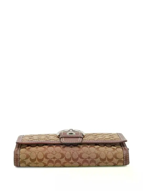 COACH VINTAGE Pre-owned Buckled Canvas Wallet