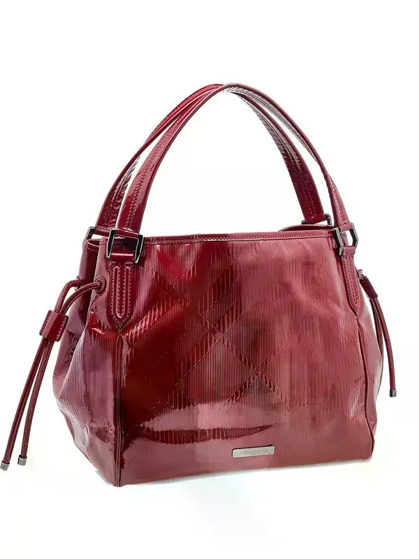 Burberry 2024 Embossed Patent Leather Tote Bag