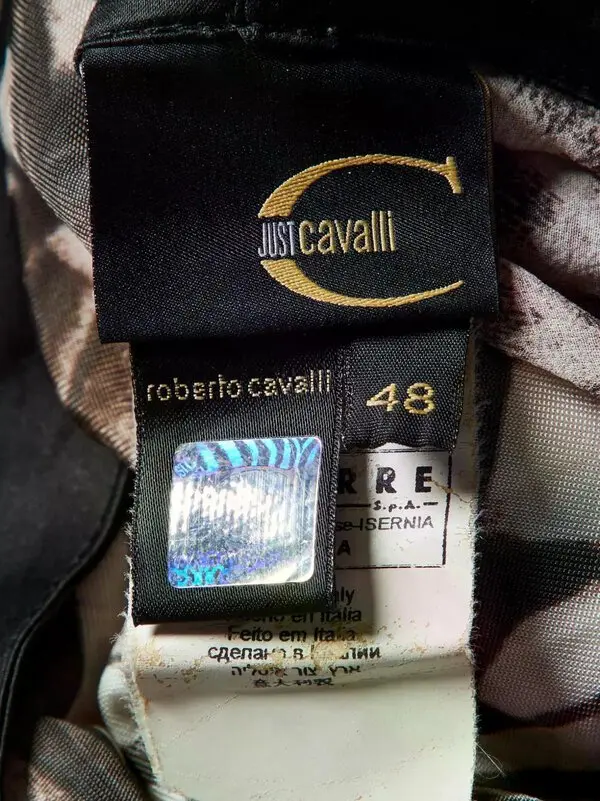 Just Cavalli Printed Pleated Blouse