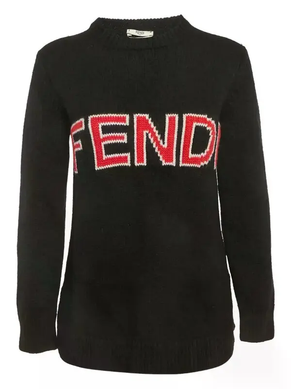 Fendi Logo Intarsia Wool Sweater