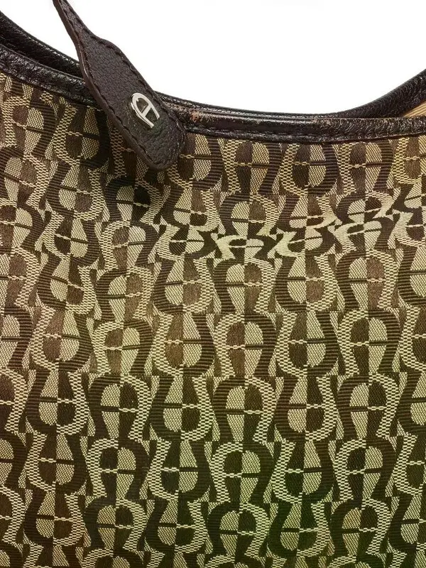 AIGNER Monogram Canvas Shoulder Bag