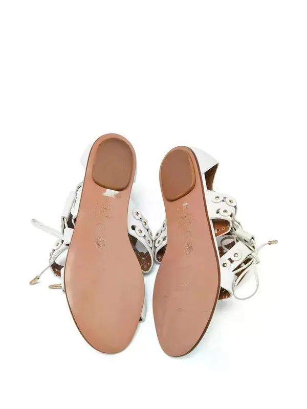 AQUAZZURA Lace-up Gladiator Sandals With Stud Embellishments