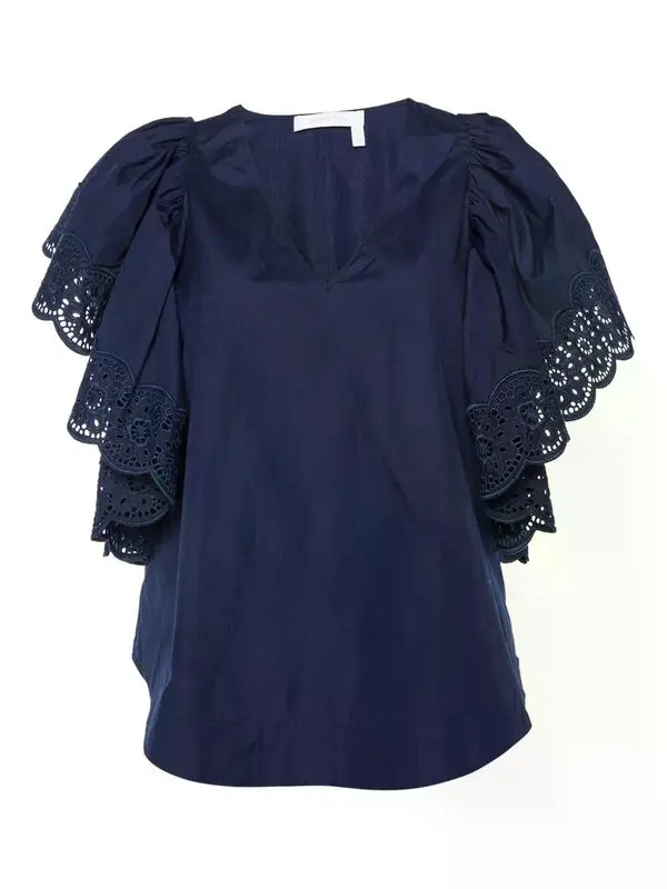 See By Chloé Scallop-trim Top