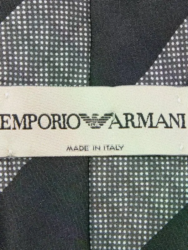 Emporio Armani Striped Silk Tie - Black