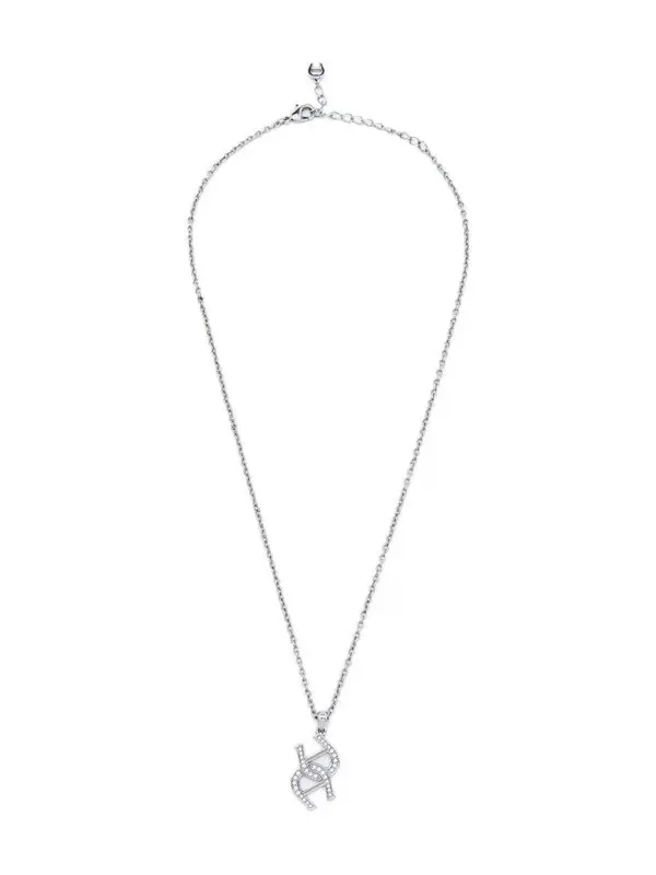 AIGNER Crystal Horseshoe Pendant Necklace - Silver