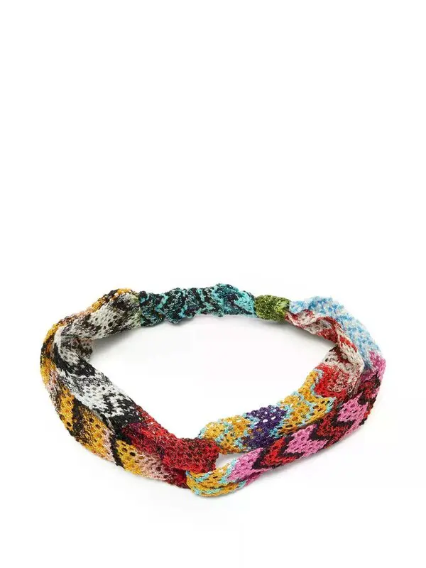 Missoni Twisted Lurex Headband - Blue