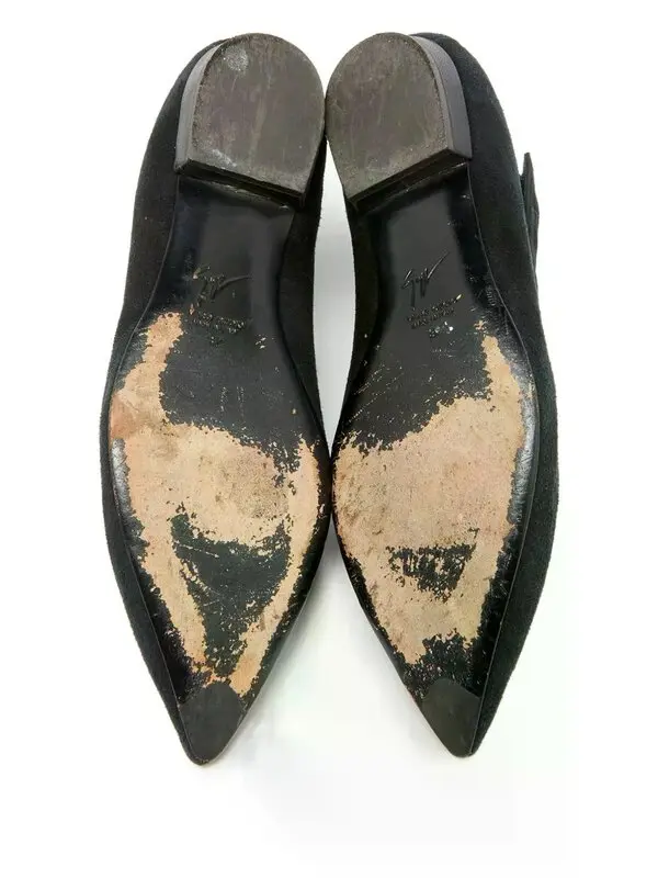 GIUSEPPE ZANOTTI Pointed-toe Ankle-strap Ballet Flats