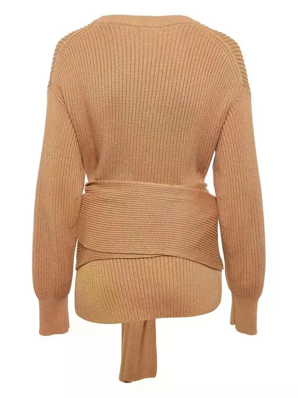 JOSEPH Ribbed Knit Belted Sweater