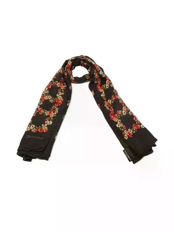 Dolce & Gabbana Floral-pattern Silk Scarf
