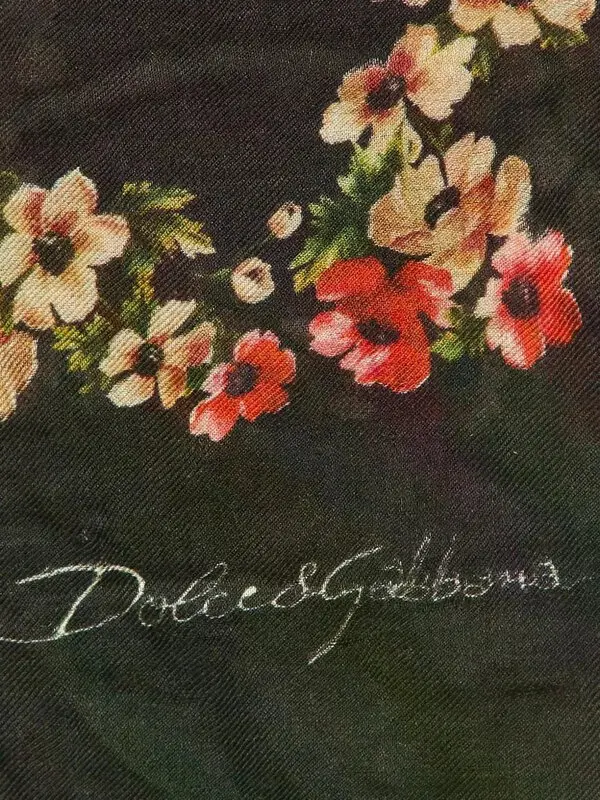 Dolce & Gabbana Floral-pattern Silk Scarf