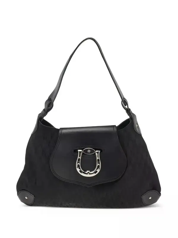 AIGNER Leather Horseshoe Shoulder Bag