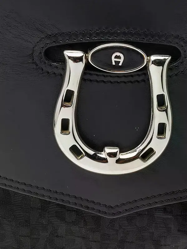 AIGNER Leather Horseshoe Shoulder Bag