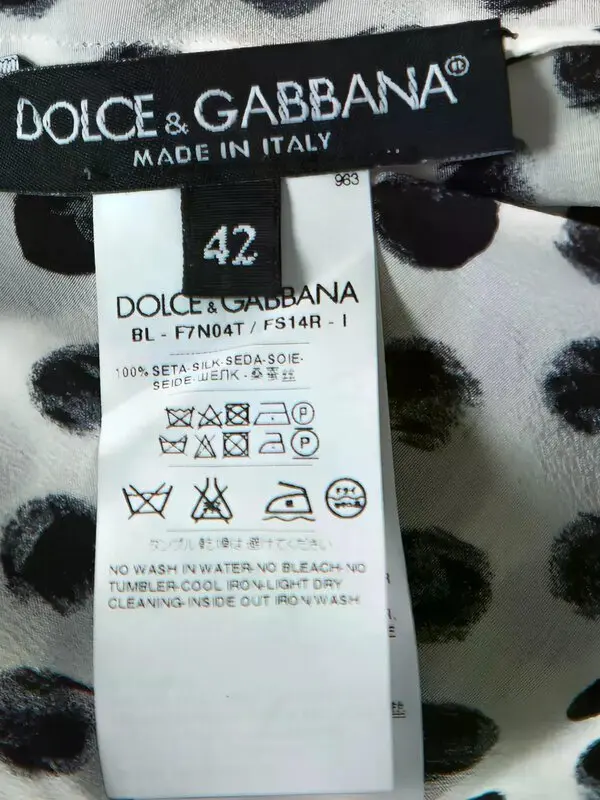 Dolce & Gabbana Polka-dot Silk Top