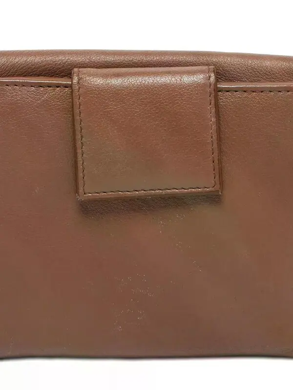 BVLGARI Engraved Rings Leather Wallet