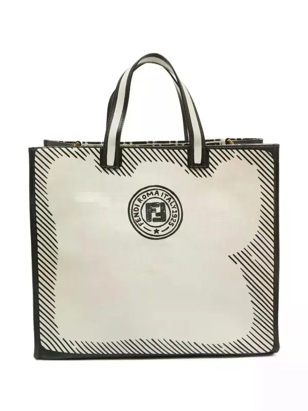 Fendi X Joshua Vides Logo-print Tote Bag - White