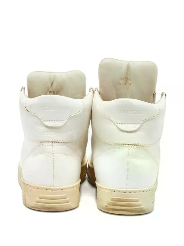 TOM FORD Leather Lace-up High-top Sneakers