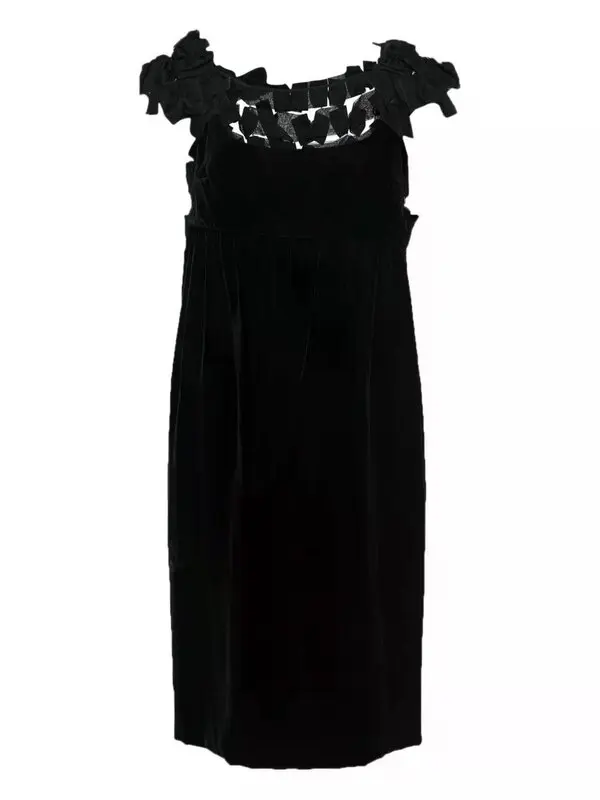 Saint Laurent Bow-appliqué Midi Dress