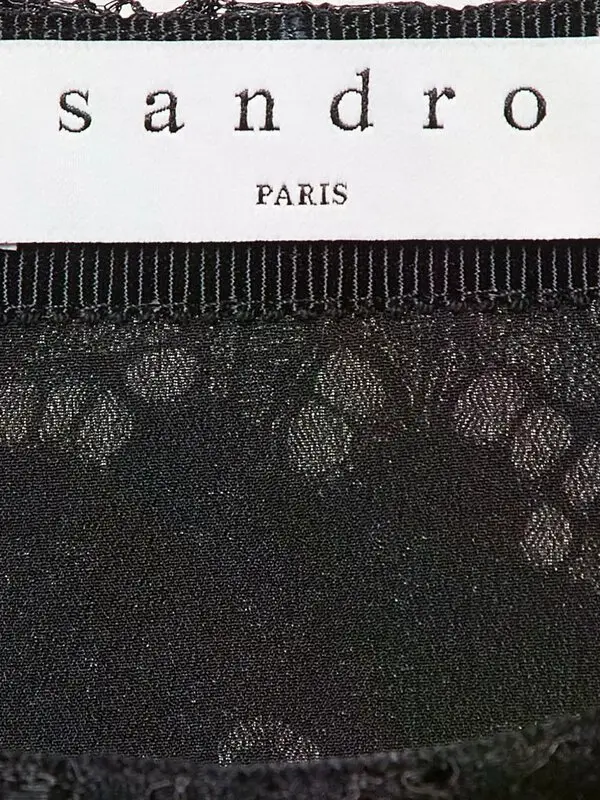Sandro Lace Skirt With Floral Embroidery