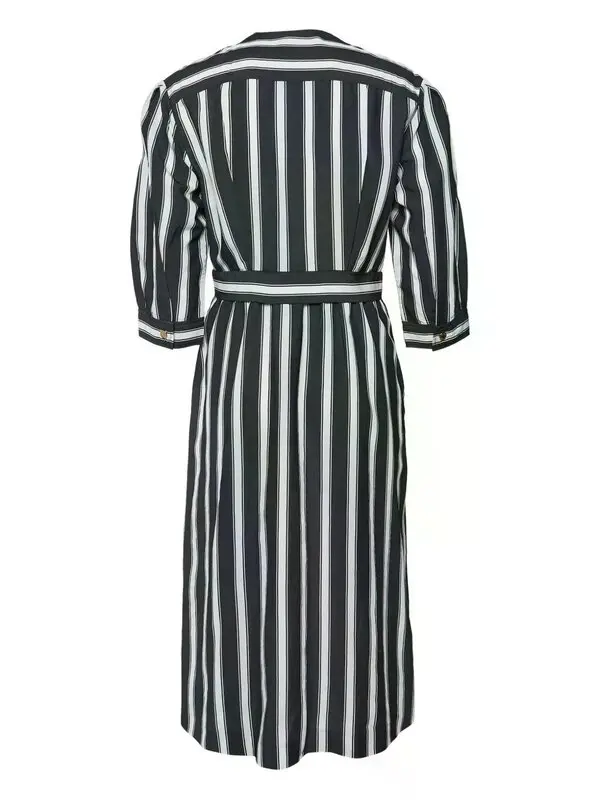 Sandro Puff-sleeve Striped Dress