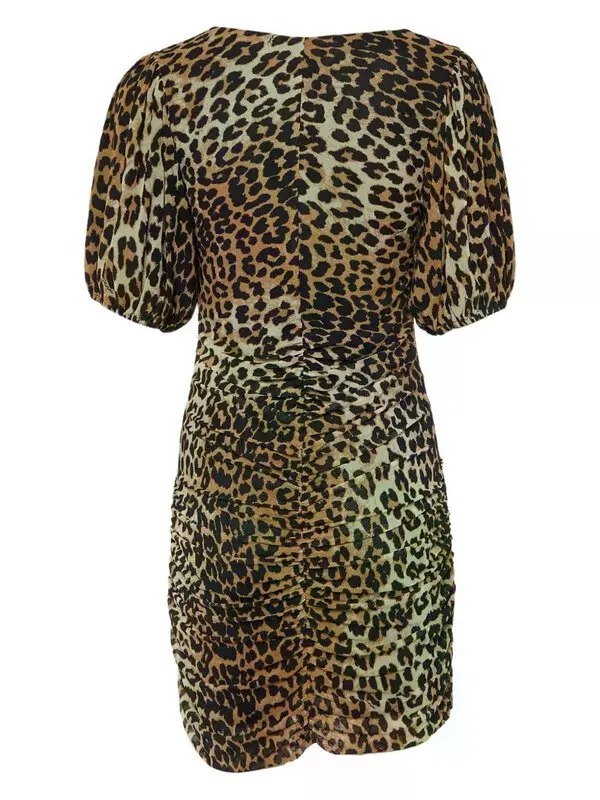 GANNI Leopard-print Dress
