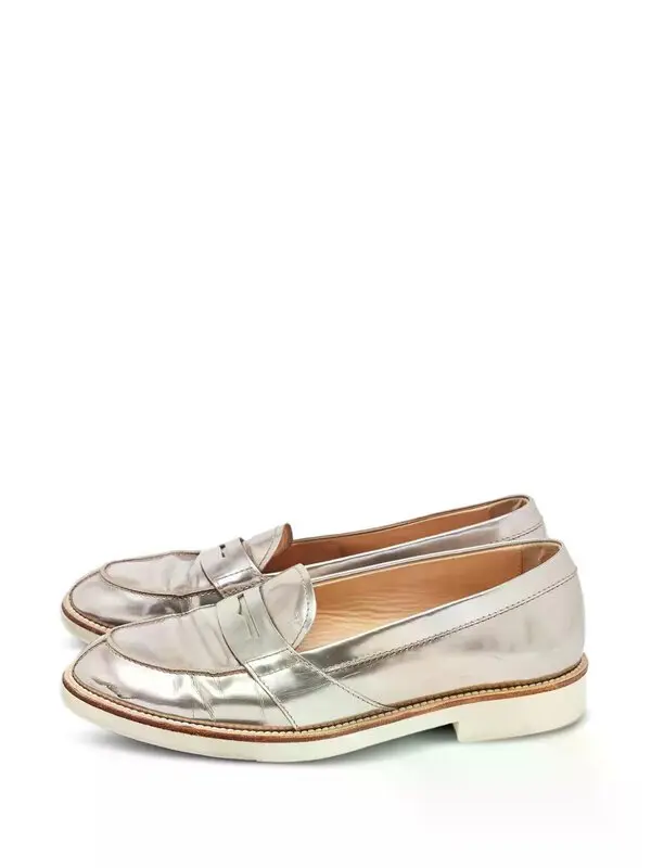 TOD'S Metallic Penny Loafers