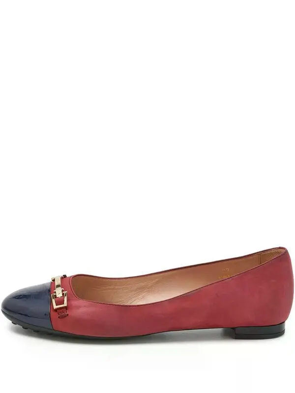 TOD'S Two-tone Ballet Flats With Decorative Buckle