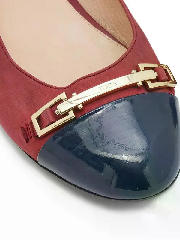 TOD'S Two-tone Ballet Flats With Decorative Buckle