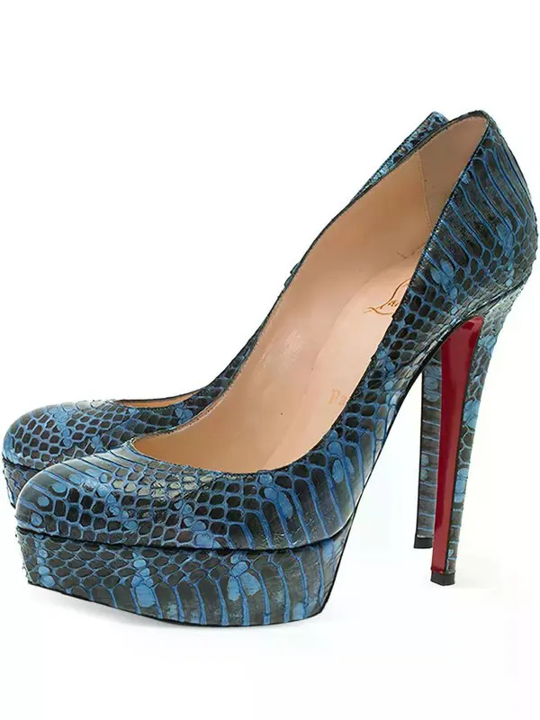 CHRISTIAN LOUBOUTIN 130mm Bianca Snakeskin Platform Pumps
