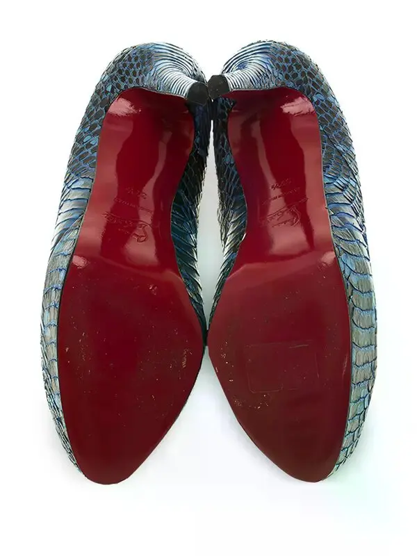 CHRISTIAN LOUBOUTIN 130mm Bianca Snakeskin Platform Pumps