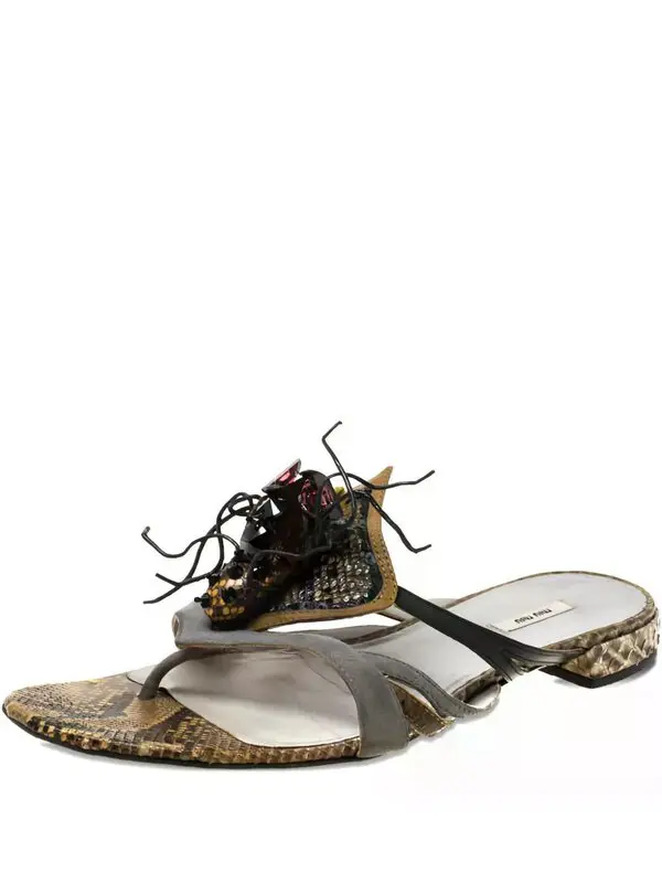 Miu Miu Python-spider Sandals