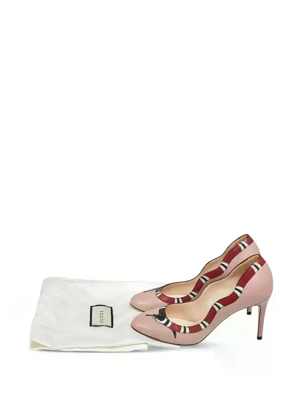 Gucci 80mm Snake-motif Leather Pumps