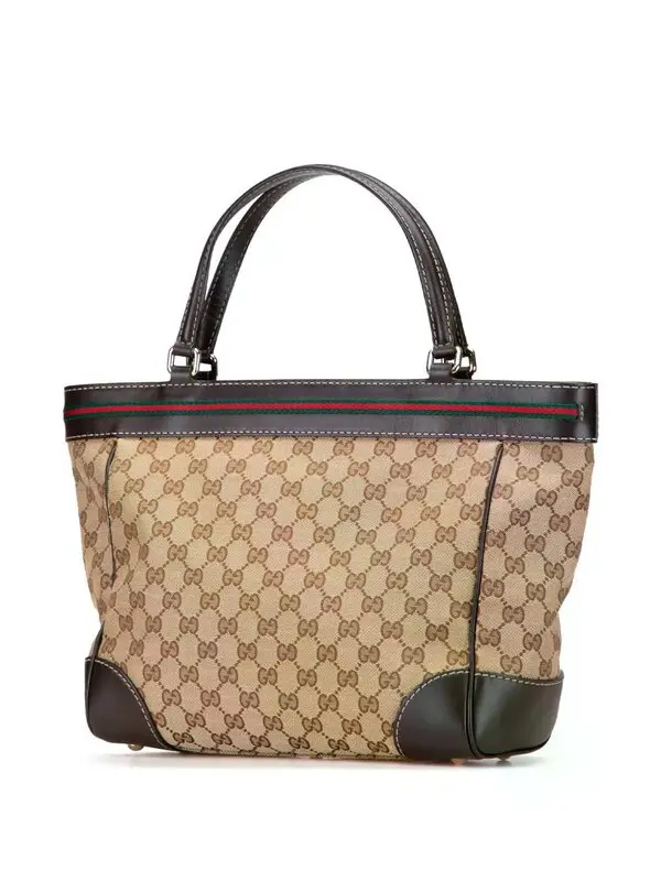 Gucci Gg Canvas Web Mayfair Tote Bag