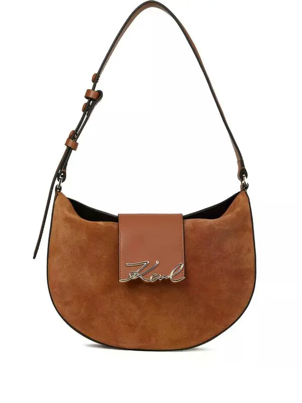 Karl Lagerfeld K/signature Shoulder Bag - Brown