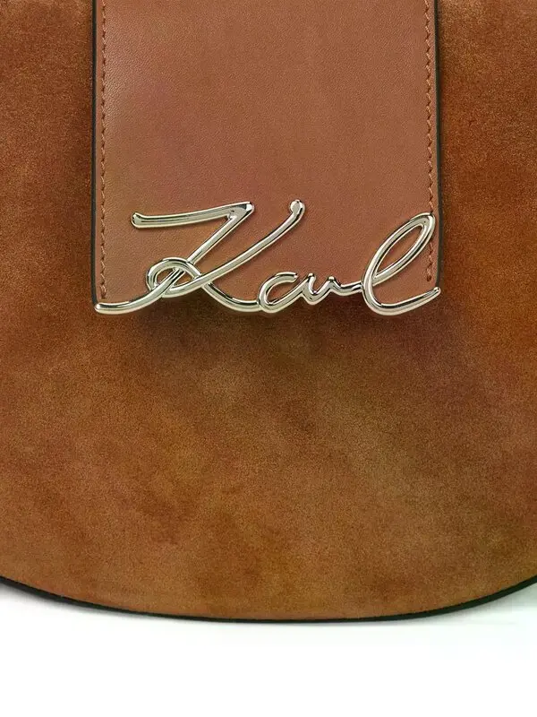 Karl Lagerfeld K/signature Shoulder Bag - Brown