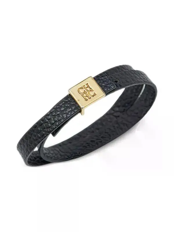 Carolina Herrera Leather Wrap Bracelet
