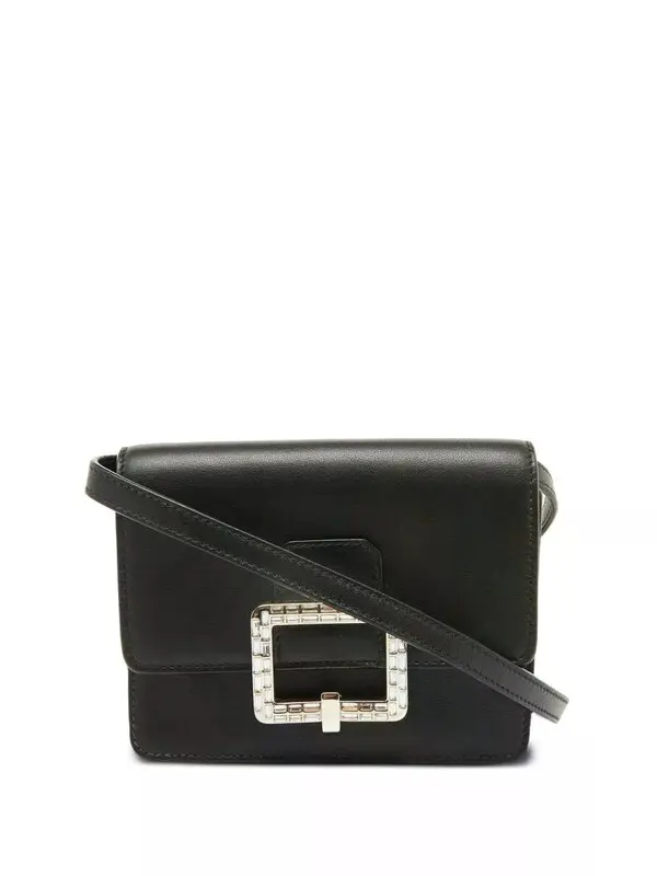 Bally Leather Crystal Buckle Bag
