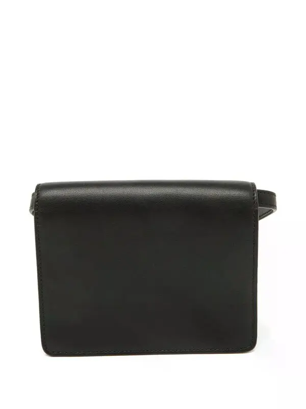 Bally Leather Crystal Buckle Bag