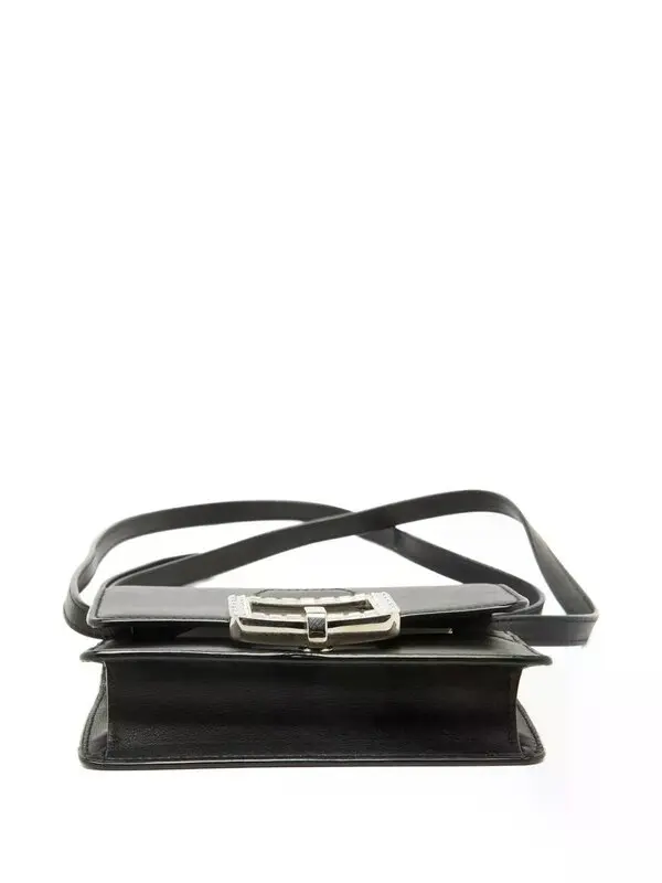 Bally Leather Crystal Buckle Bag