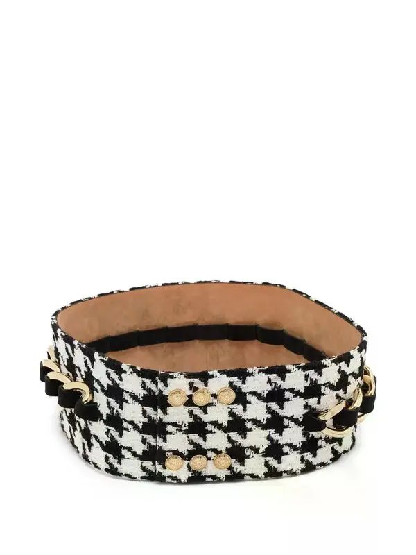 Balmain Houndstooth Belt - Black
